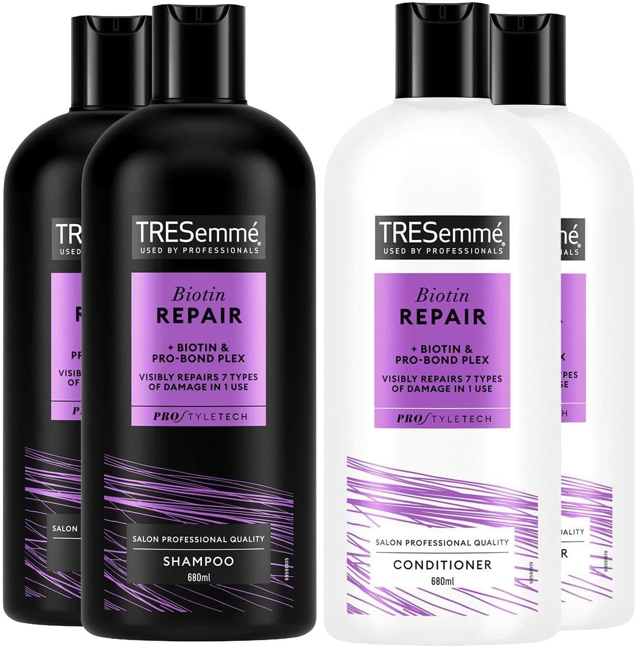 TRESemmé 2x Shampoo & 2x Conditioner Bundle 680ml Each | Biotin Repair ...
