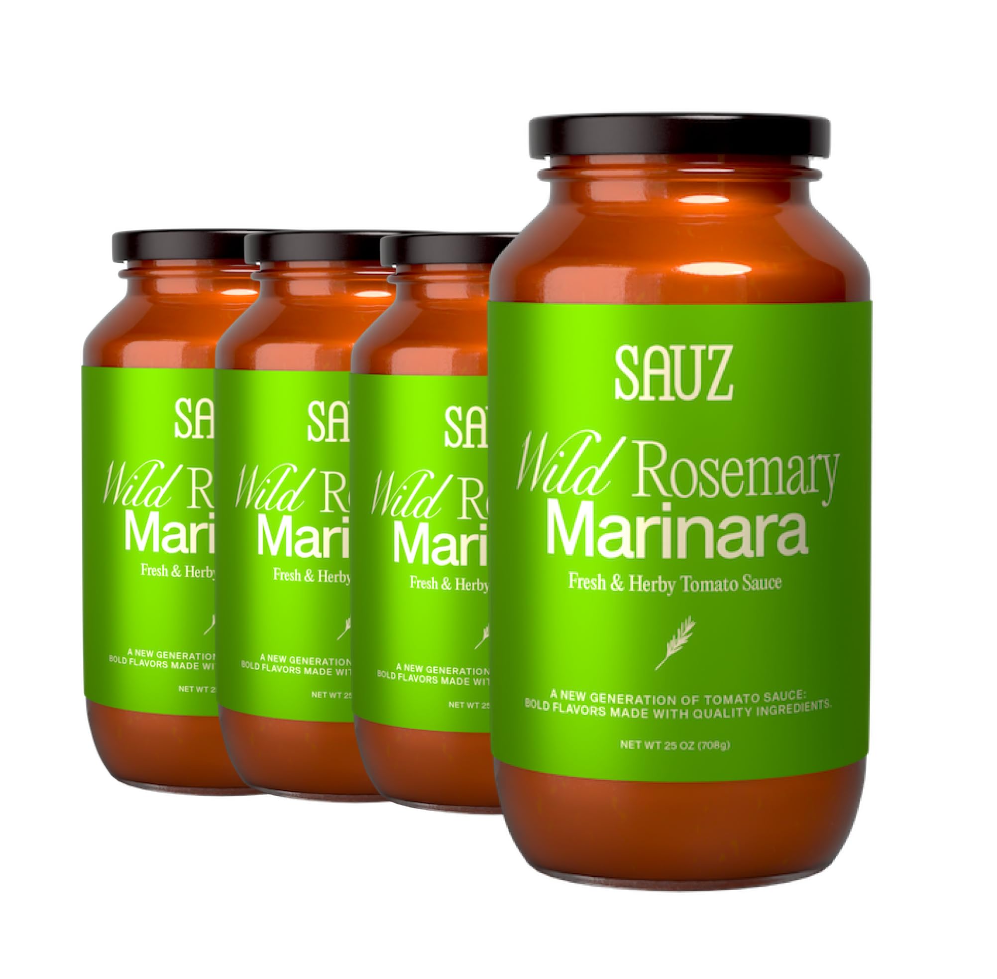 Amazon.com : Sauz Wild Rosemary Marinara Sauce, 25 Oz Jar (4-Pack ...