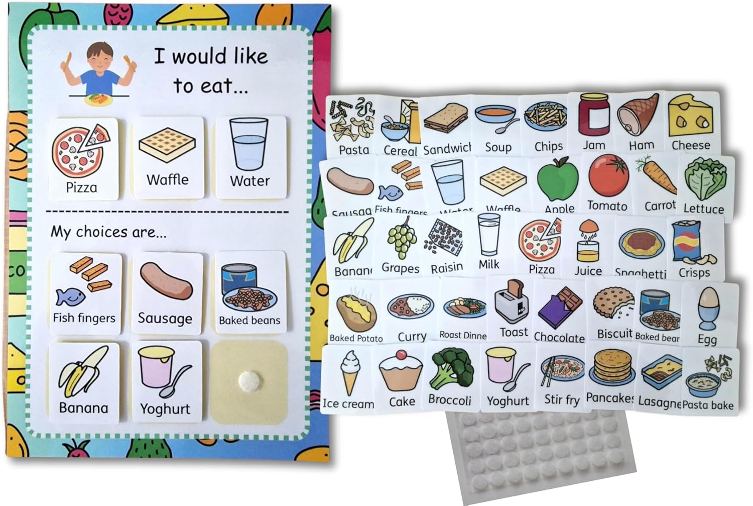 Learning Fun Resources Visual Food Choices board - Autism, special ...