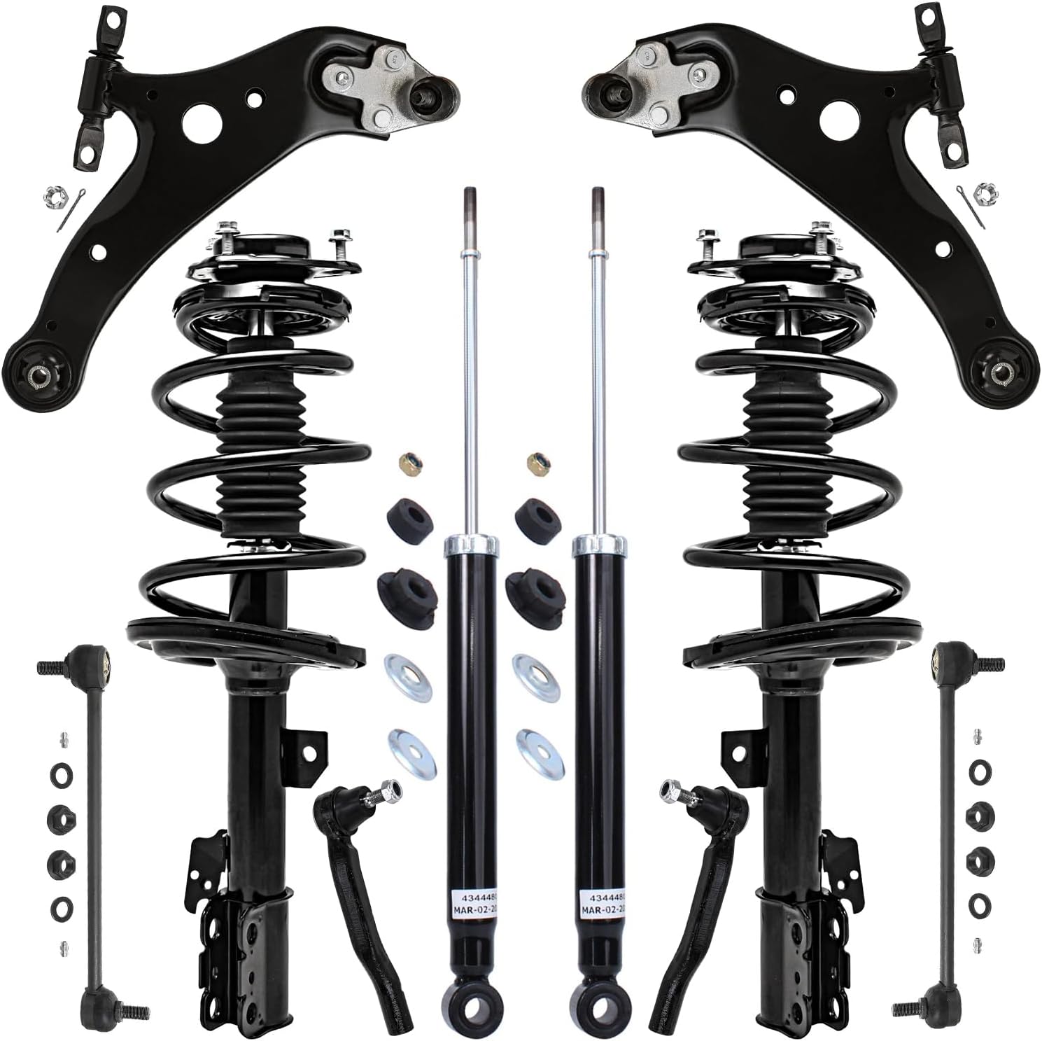 Amazon.com: Detroit Axle - FWD 10pc Front End Suspension Kit for Toyota ...