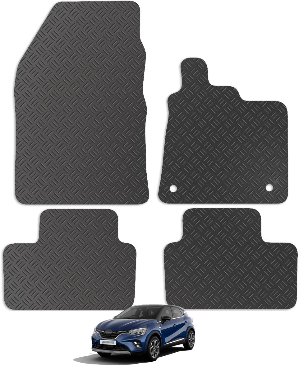 Carsio Rubber Car Mats For Renault Captur 2020+ Onwards Tailored Fit ...