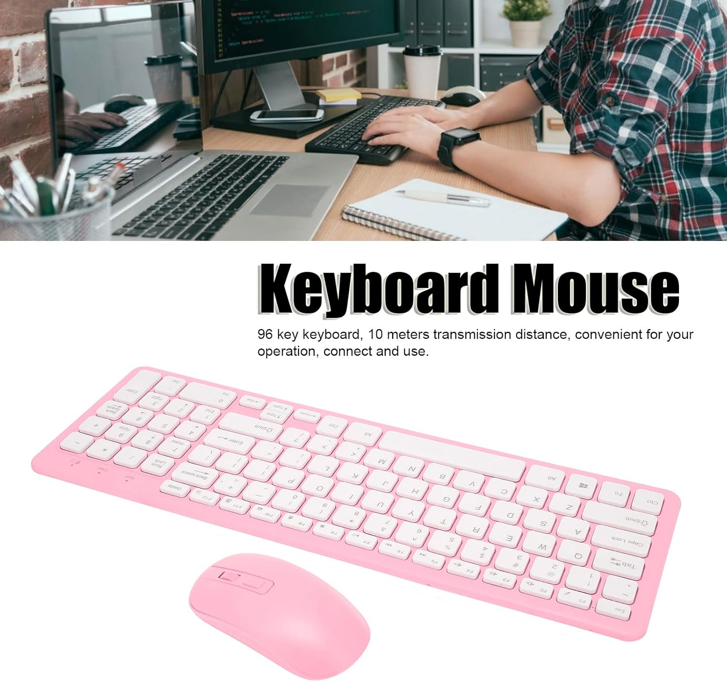 Buy Zhjvihx Wireless Gaming Keyboard and Mouse Combo, 2.4G Rechargeable ...