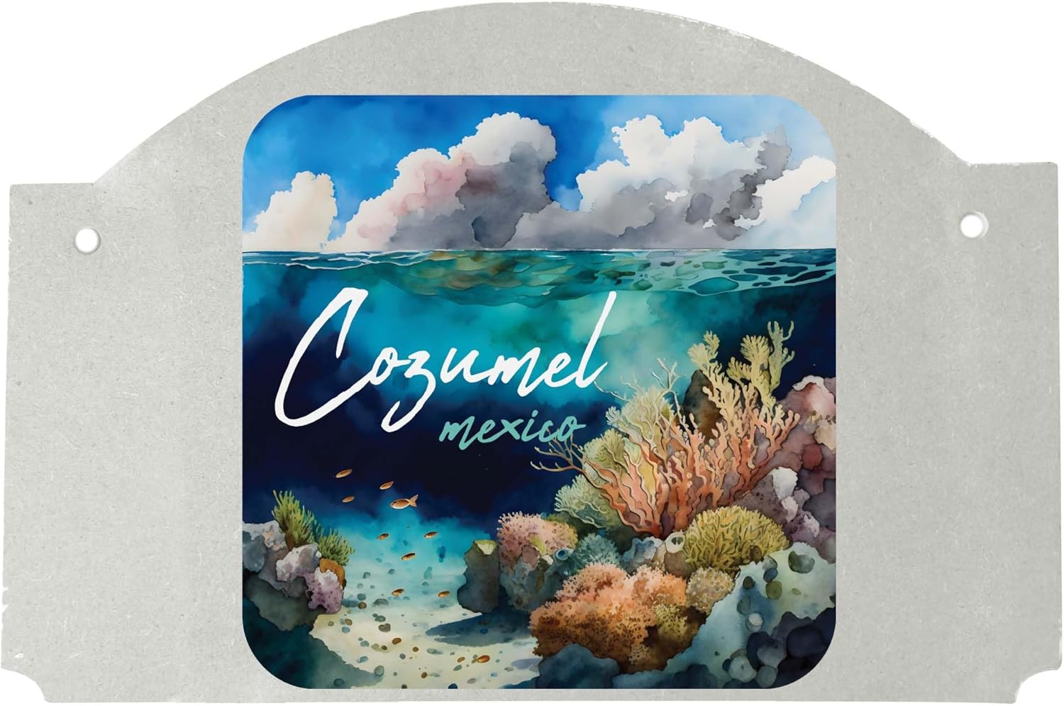 Amazon.com: Cozumel Mexico Design B Souvenir Wood sign flat with string ...