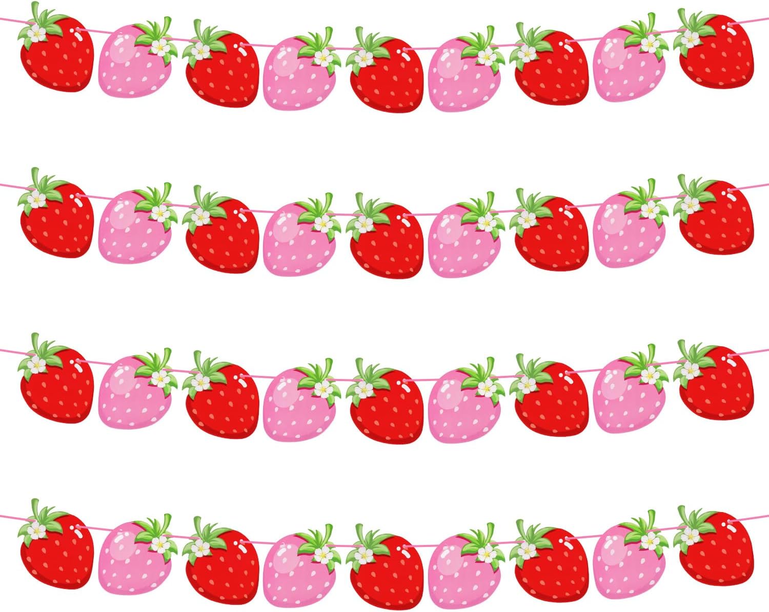 Amazon.com: XIHIRCD 4pcs Strawberry Banner, Cute Berry Sweet Baby ...