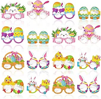 Amazon.com: Villorem Easter Glasses - Pack of 16, Easter Bunny ...