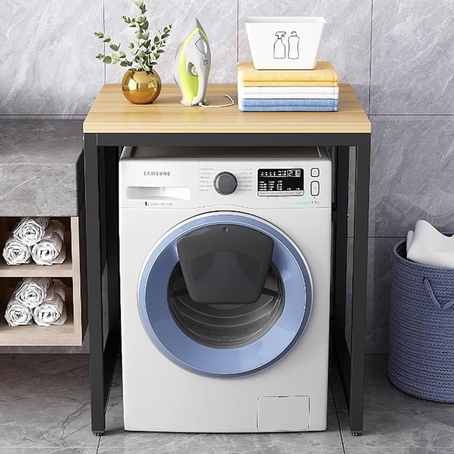 GeRRiT Drum Washing Machine Storage Rack Small Kitchen Bathroom Shelf ...