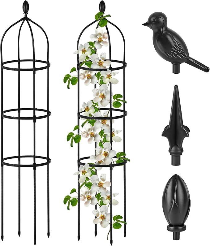 Amazon.com : Garden Obelisk Trellis for Climbing Plants Outdoor 6 Ft ...