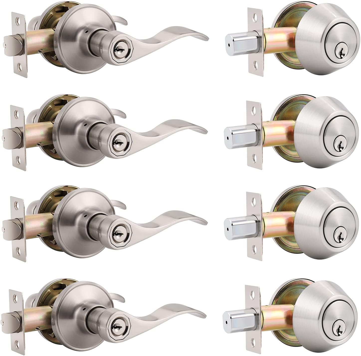 Keyed Entry Door Lock Set, Keyed Alike Single Cylinder Deadbolt with ...