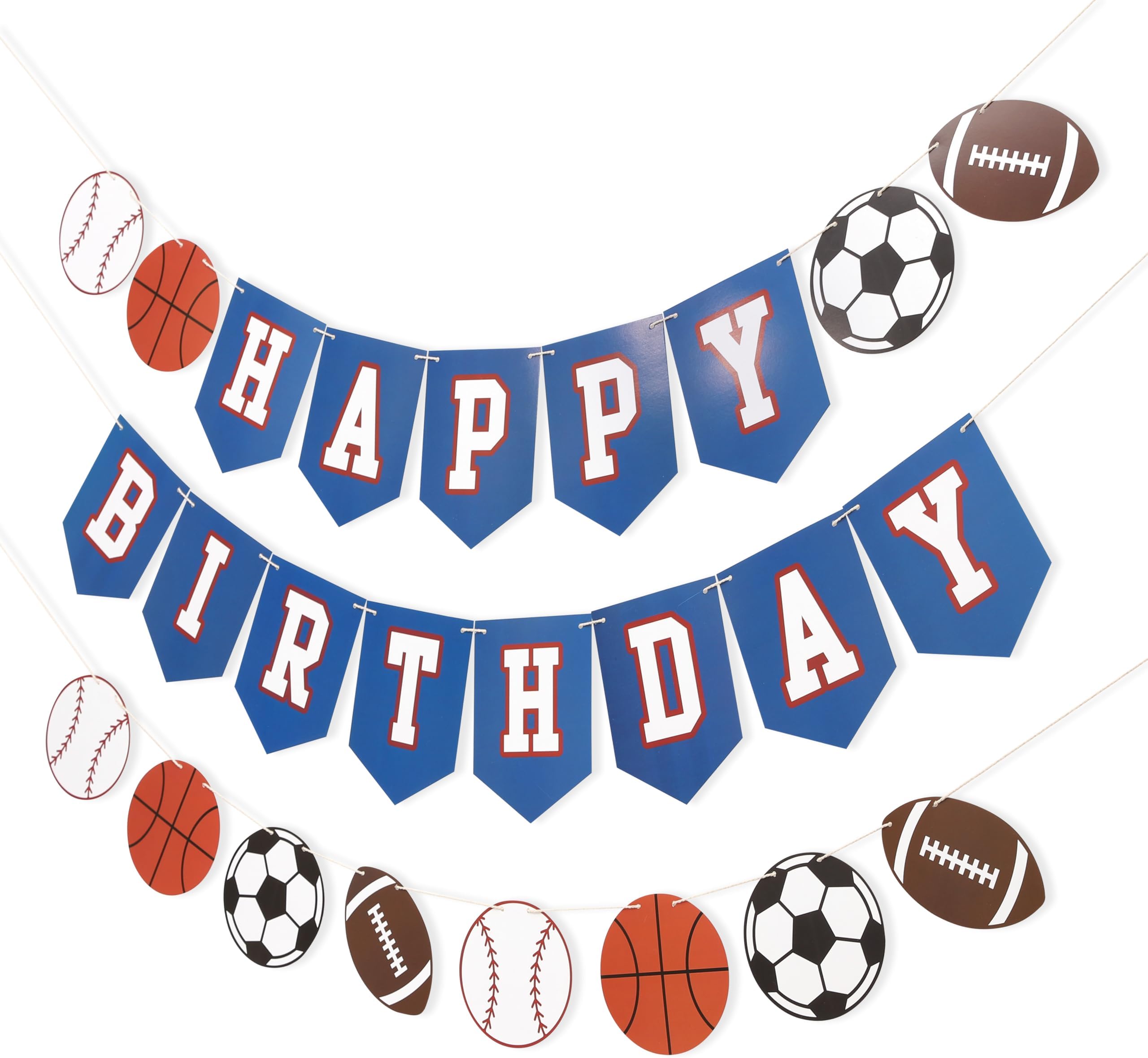 Amazon.com: Happy Birthday Sports Banner - Sports Theme Birthday Party ...