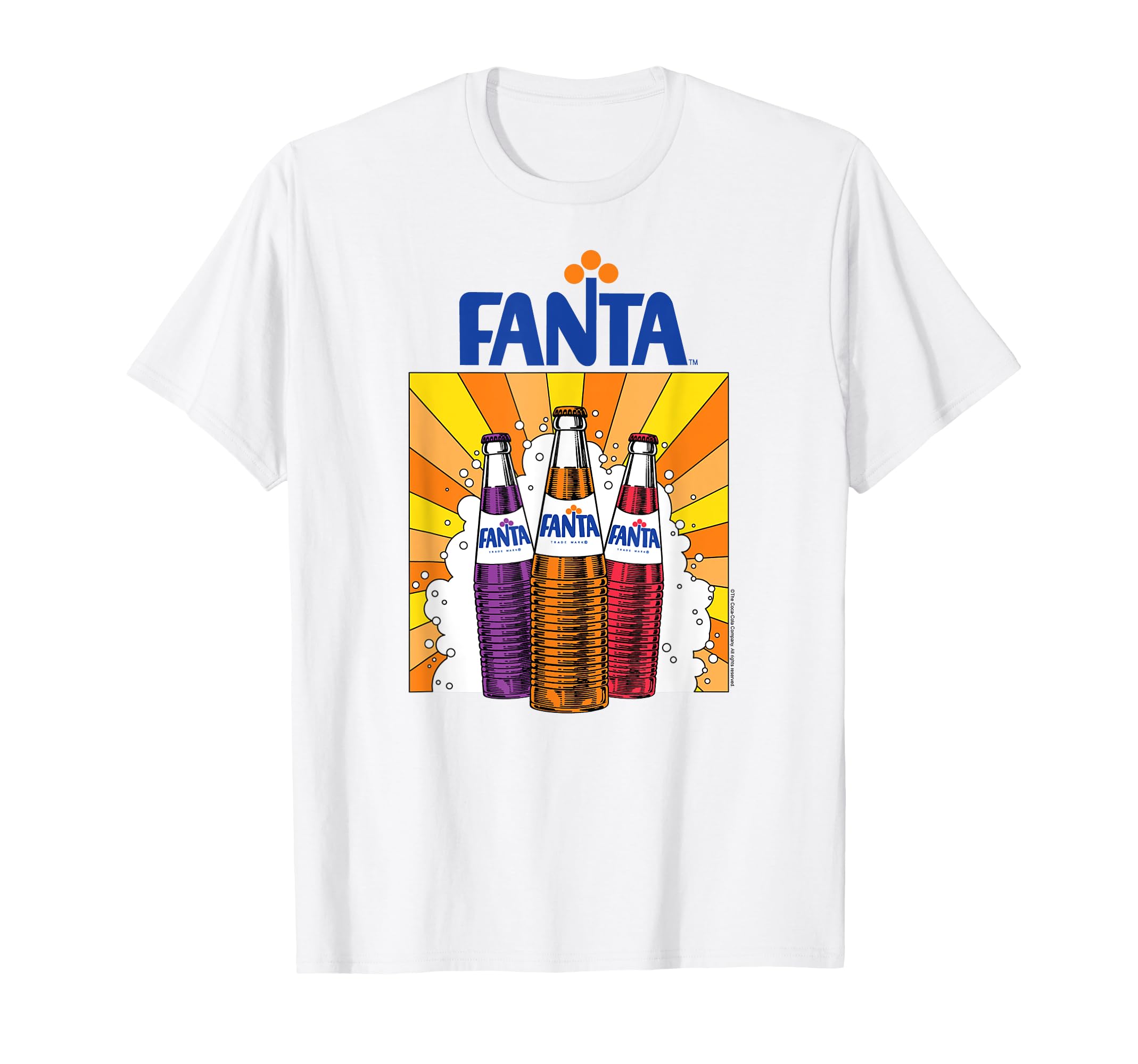Amazon.com: Coca-Cola - Fanta 70s Pop Style T-Shirt : Clothing, Shoes ...