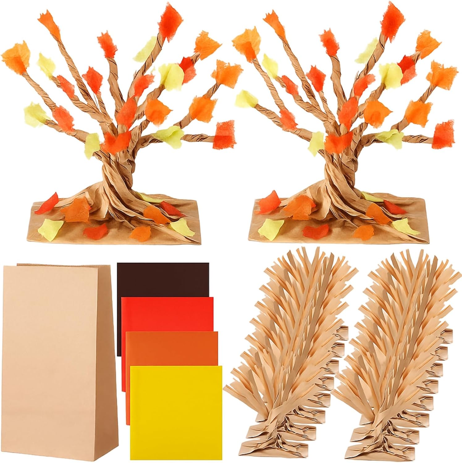Amazon.com: Motipuns 24 Pack DIY Thanksgiving Fall Thankful Tree Craft ...