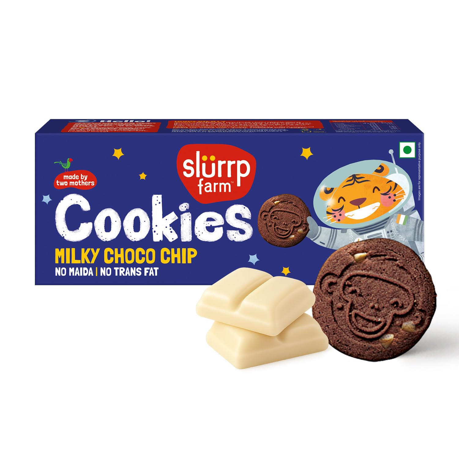 Slurrp Farm No Maida No Trans Fat Milky Choco Chip Cookies | Healthy ...