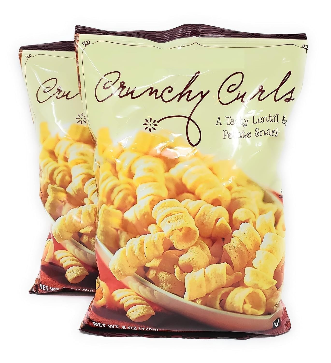 Amazon.com: Crunchy Curls A Tasty Lentil & Potato Snack Net Wt. 6 Oz ...