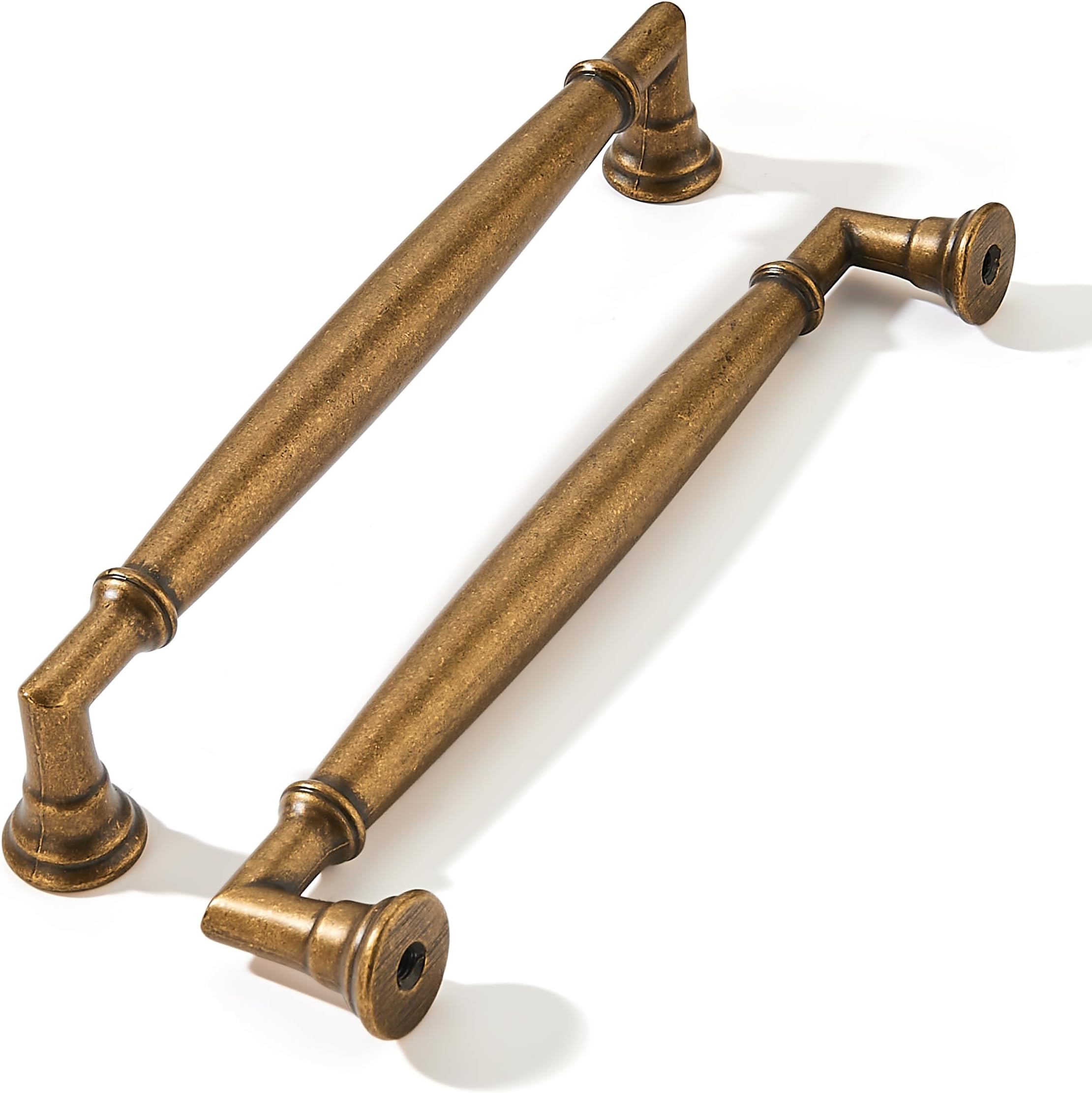 khtumeware 10 Pack 6 Inch(152mm) Antique Brass Cabinet Pulls Heavy Duty Solid Vintage Brass ...