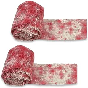 Amazon.com : XVYLFZNP 2 Roll Halloween Bloody Gauze Bandage Creepy ...