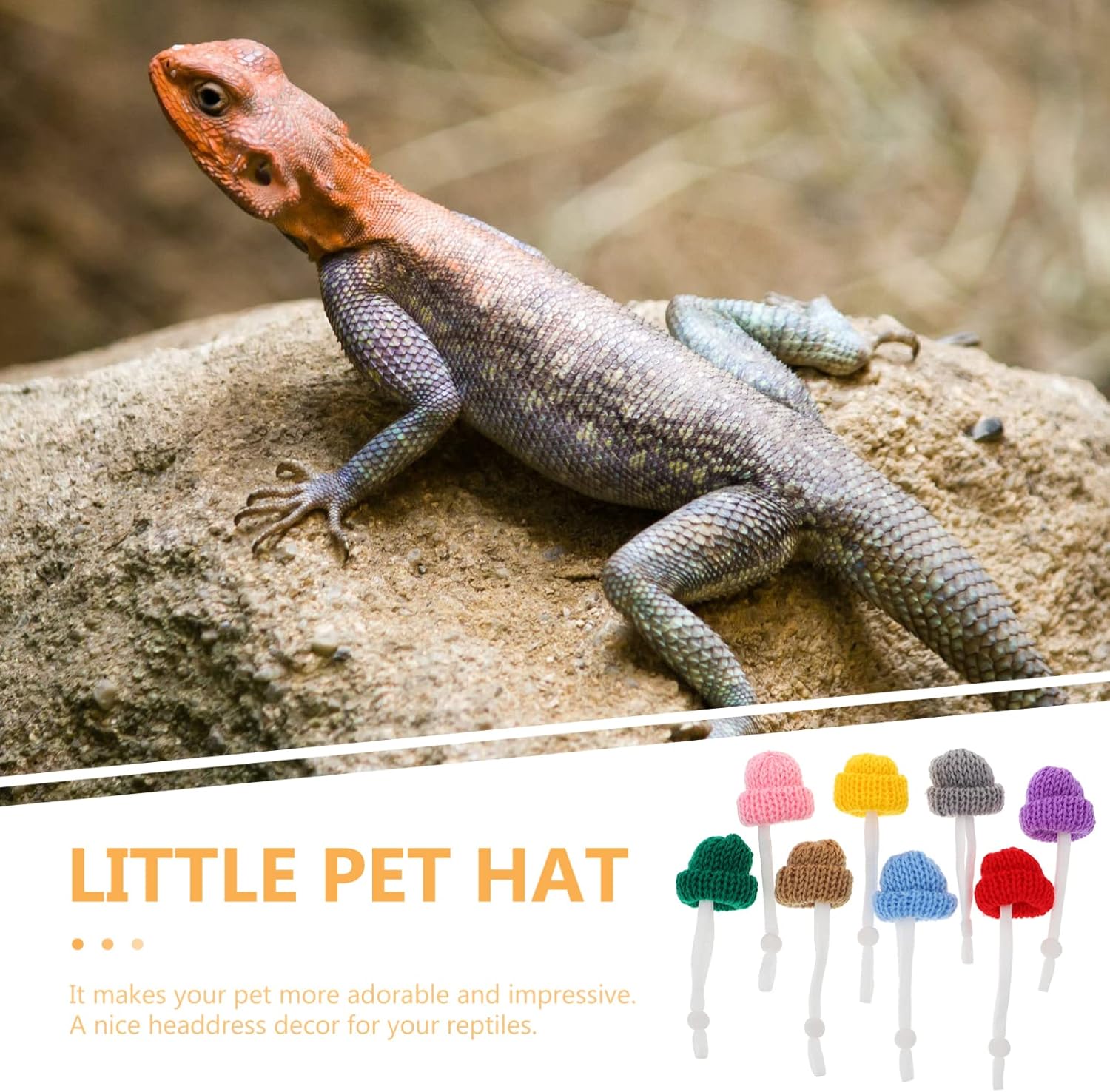 ULTECHNOVO Pet Snake Hat Mini Knitting Hats Snake Hats with Adjustable ...