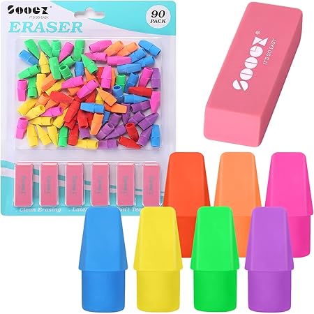 Amazon.com : Mr. Pen- Pencil Erasers Set, 6pc Pink Erasers and 60pc ...
