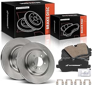Amazon.com: A-Premium 13.78 in (350 mm) Rear Vented Disc Brake Rotors ...