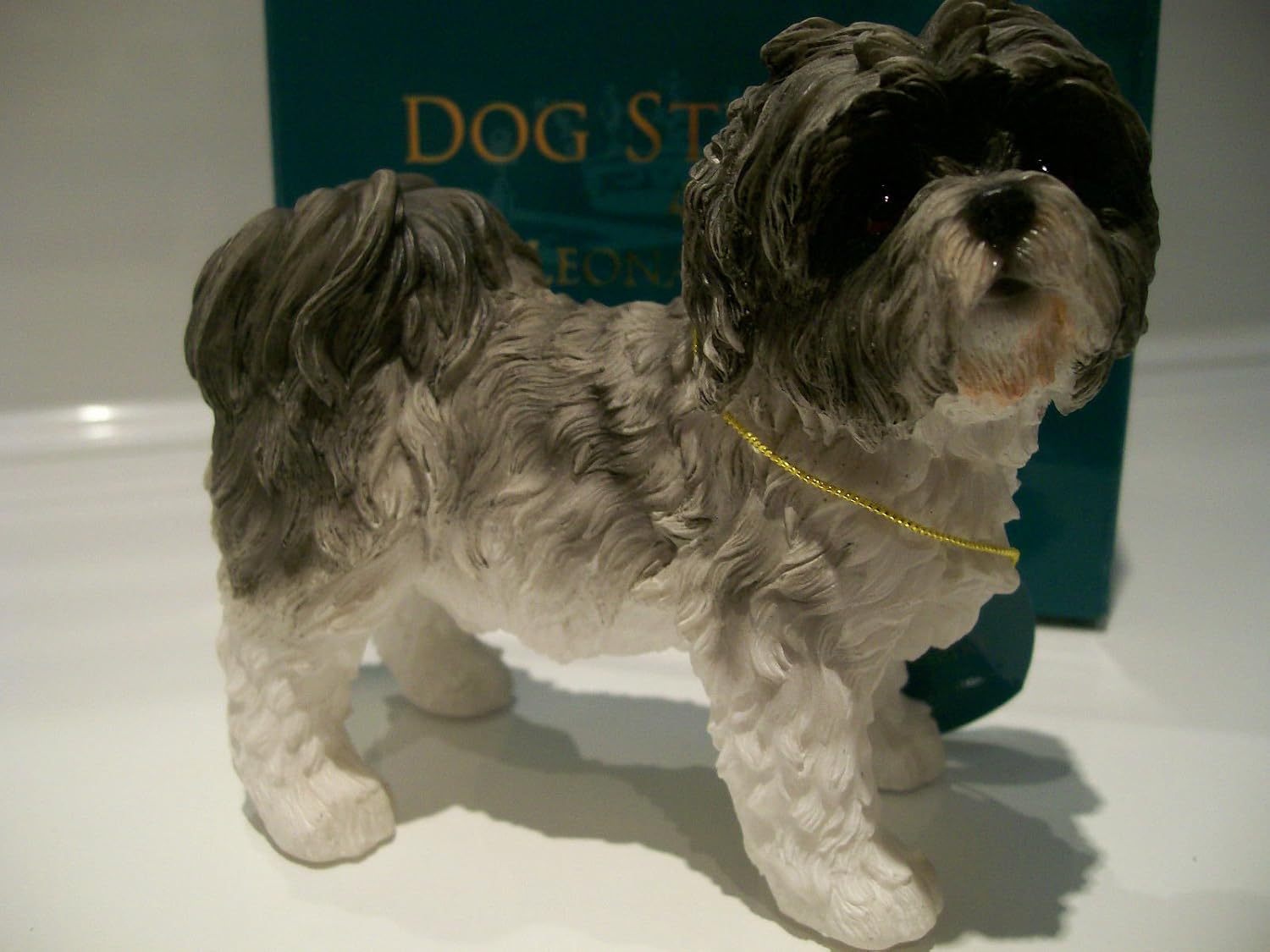 Shih Tzu diseño de figuras para regalo gris/blanco nuevo en caja de ...