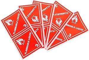 Alipis Flammable Liquid Warning Stickers Self-Adhesive with Strong ...
