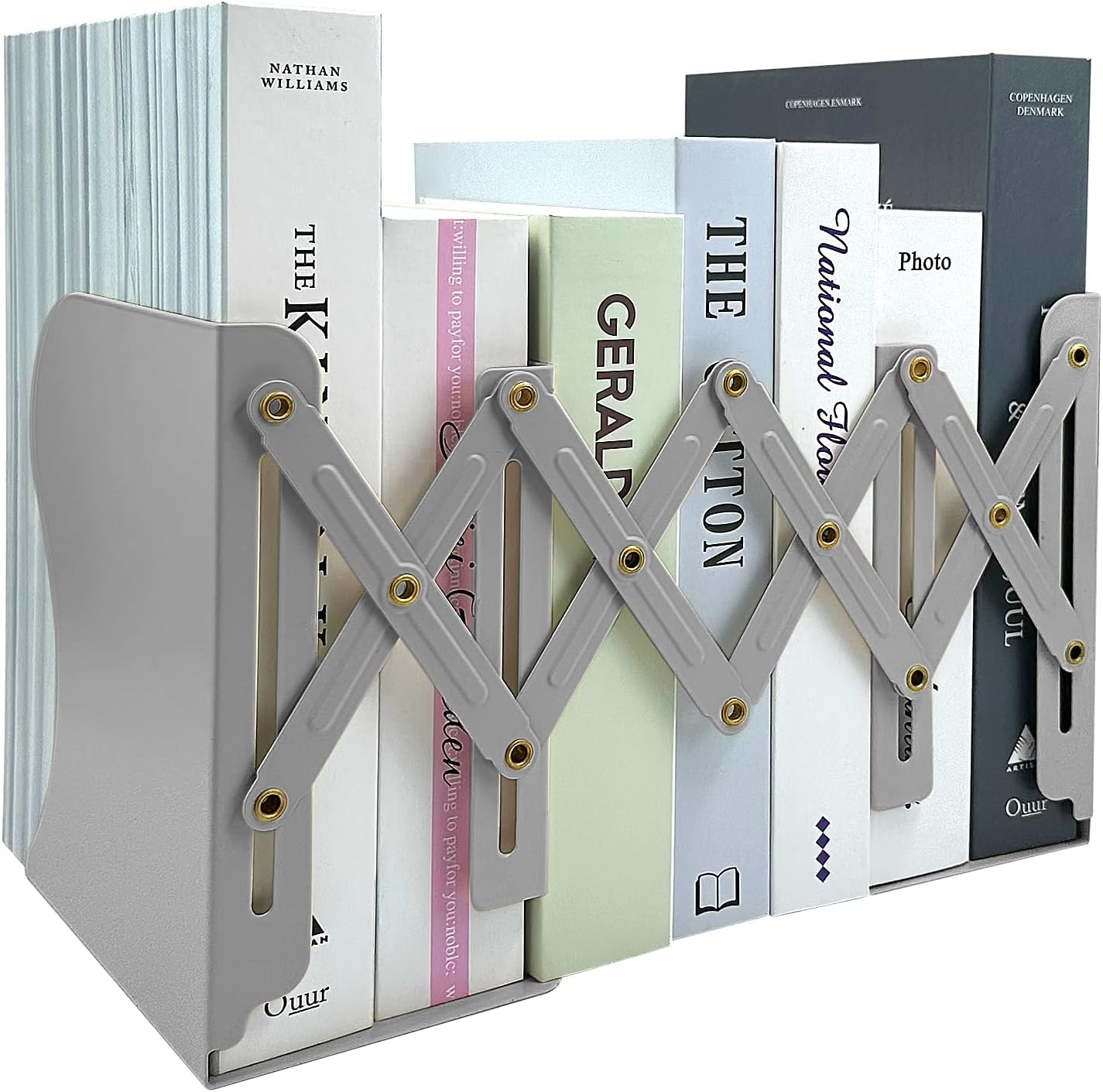 Amazon.com : Adjustable Bookends, Metal Book Ends for Heavy Book, 2 ...