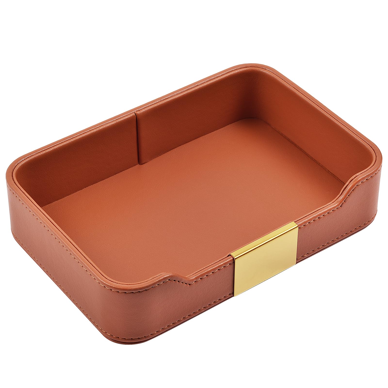 Amazon.com: RHCSZ Luxury Leather Valet Tray Desktop Storage Organizer ...