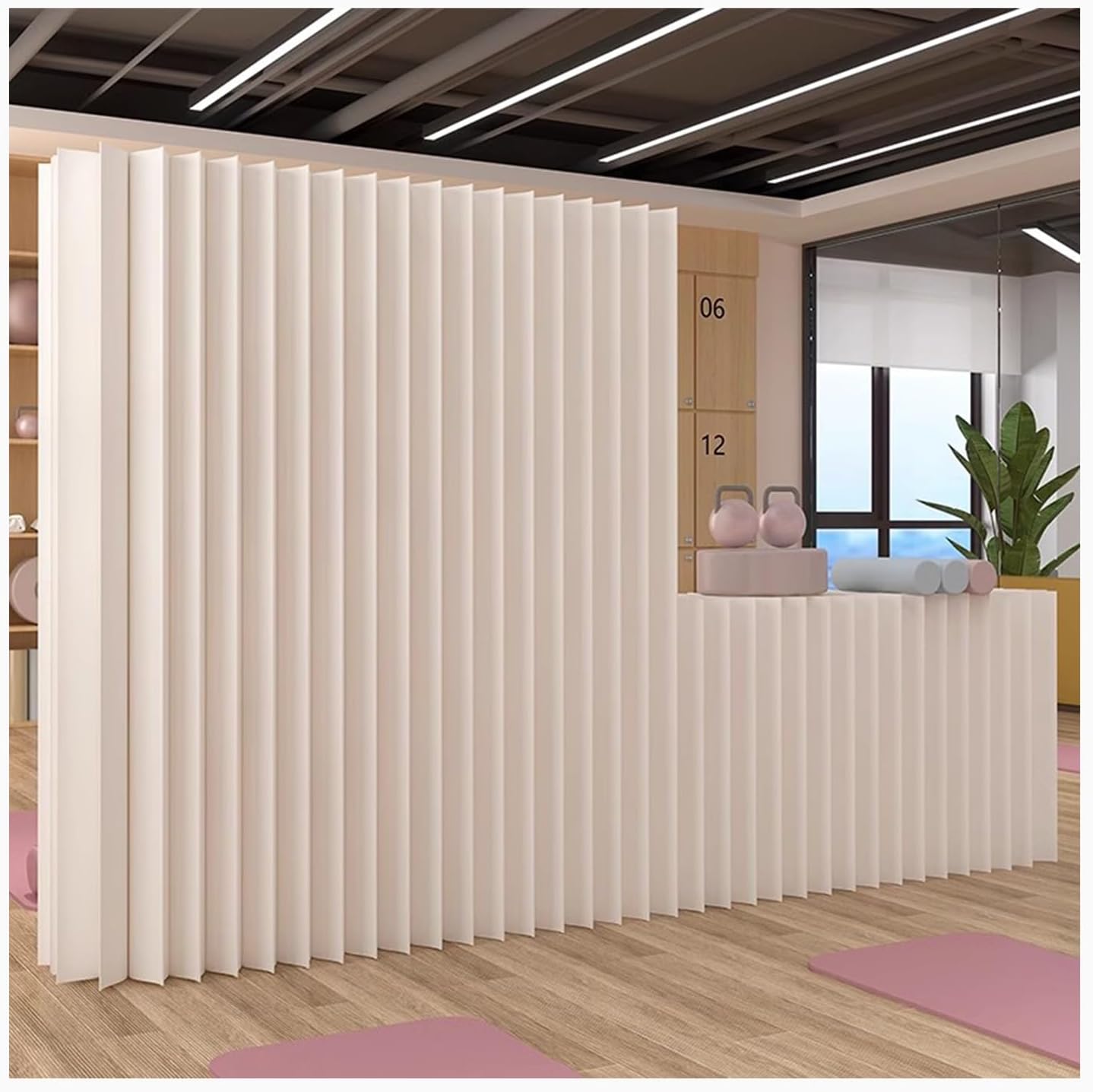 Amazon.com - Room Partition Retractable Room Divider Folding Privacy ...