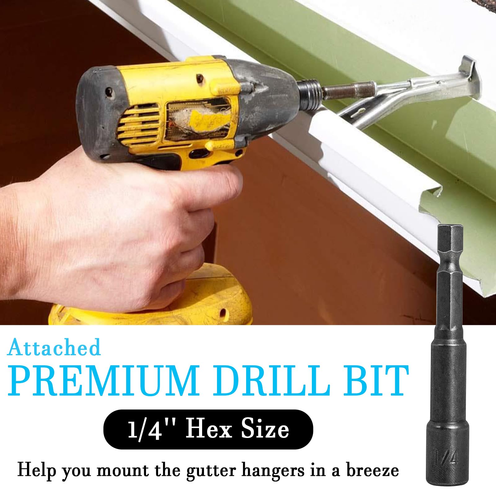 Snapklik.com : 6 Inch Gutter Hangers (60Pcs) Quick Screw Gutter Clips ...