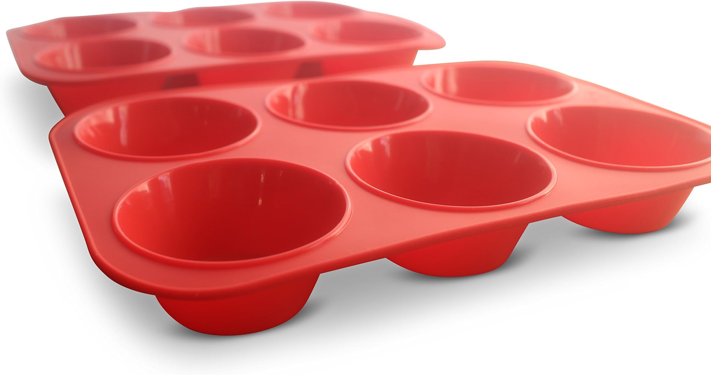 Amazon.com: XXL Jumbo Silicone Muffin Pan - 3.5" Texas Sized Commercial ...