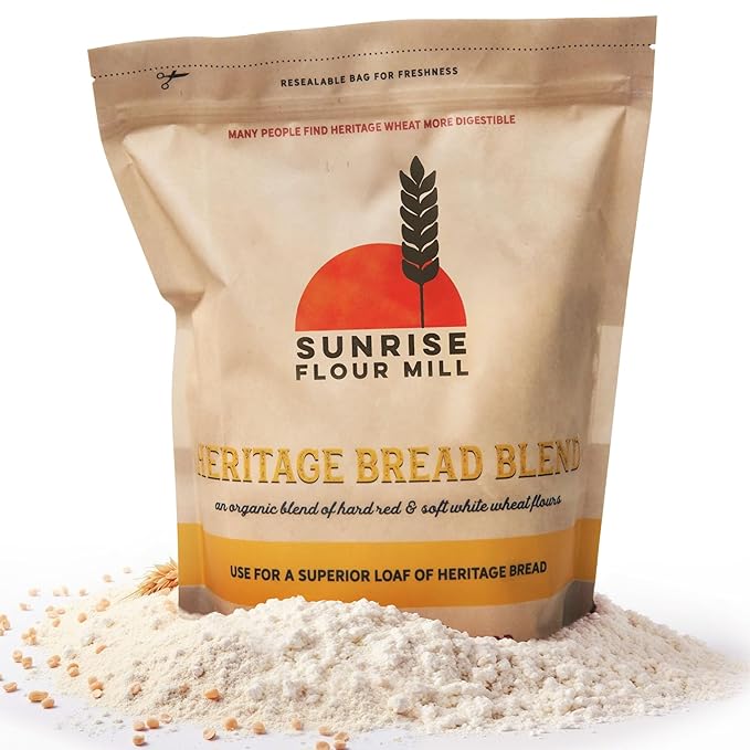 Amazon.com : Sunrise Flour Mill Heritage Organic Bread Flour Blend - 5 ...