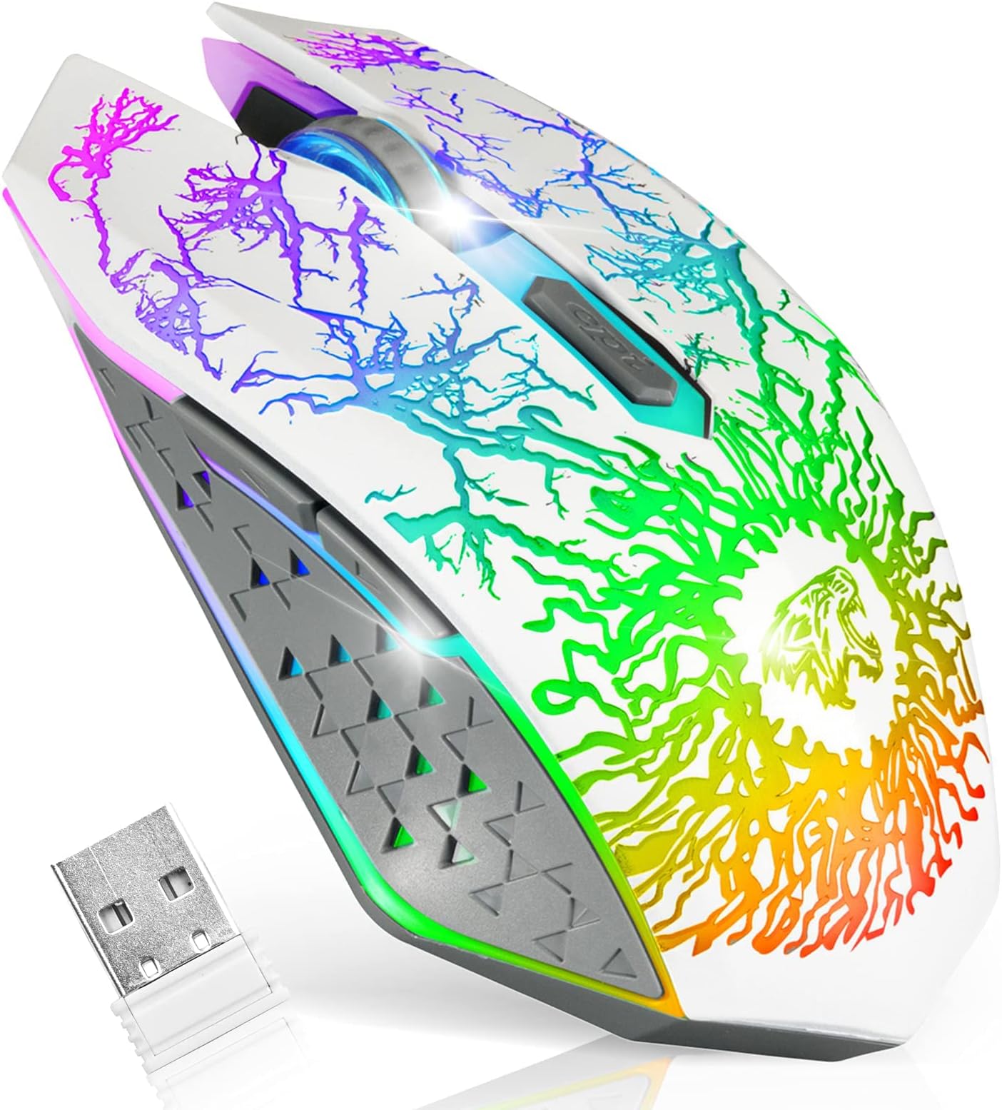 Amazon.com: LexonElec Wireless Gaming Mouse,RGB Wireless Mouse with ...