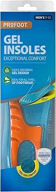 Amazon.com: PROFOOT Gel Comfort Insoles Men's : Health & Household