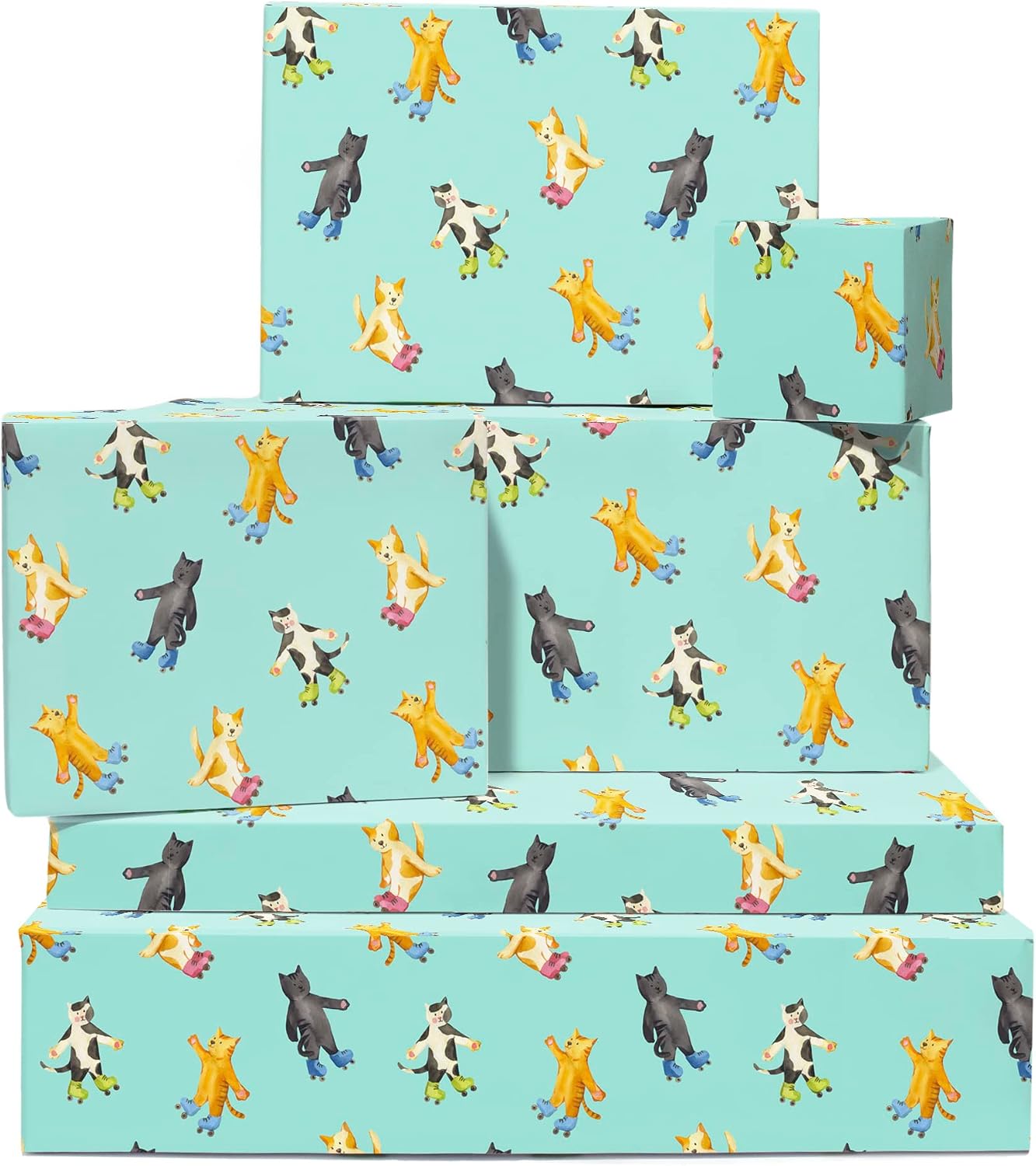 Amazon.com: CENTRAL 23 Cat Wrapping Paper - 6 Sheets of Gift Wrap with ...