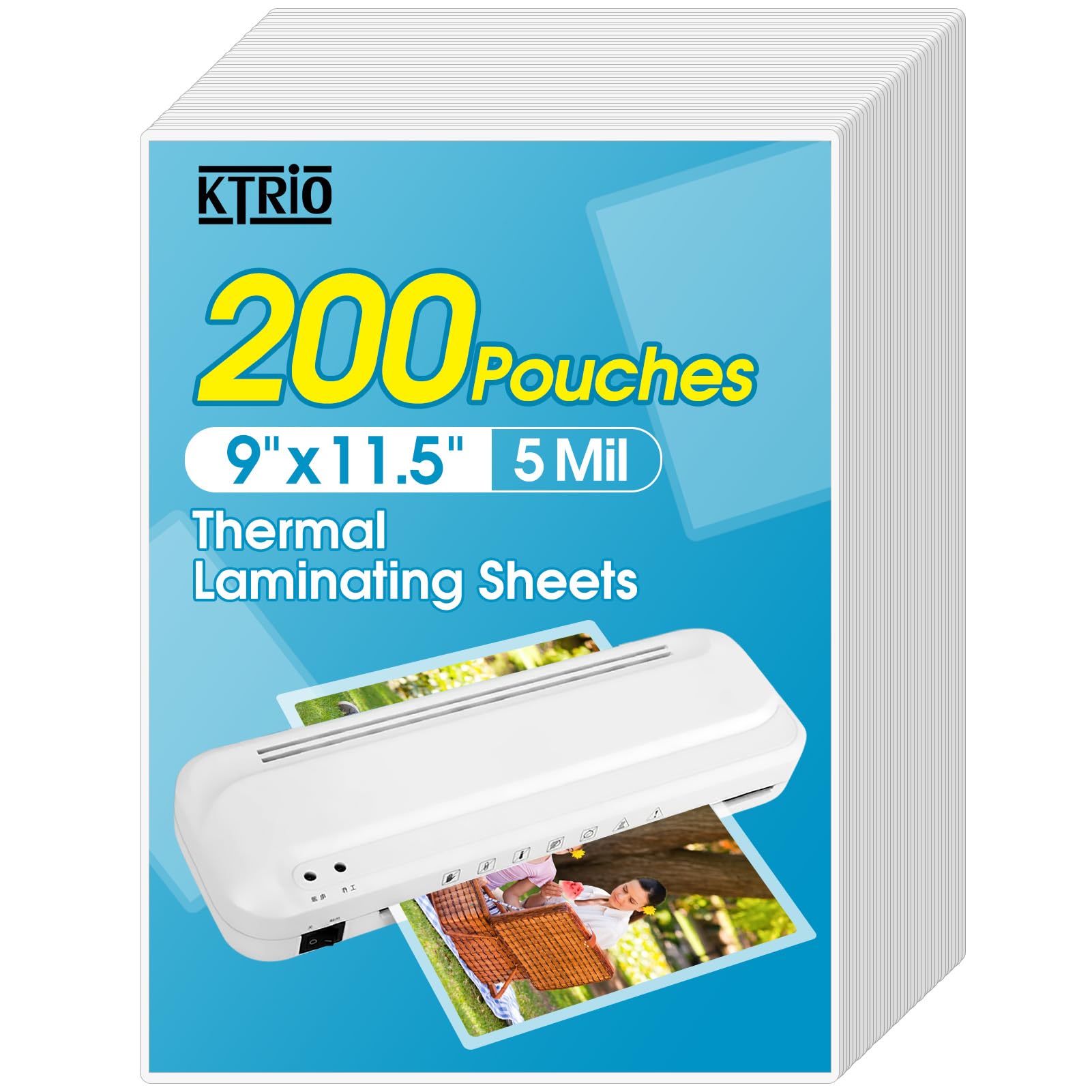 Laminated Paper Protector Laminate Sheets FLEXOFFICE 200 Pack, 8.5 X11