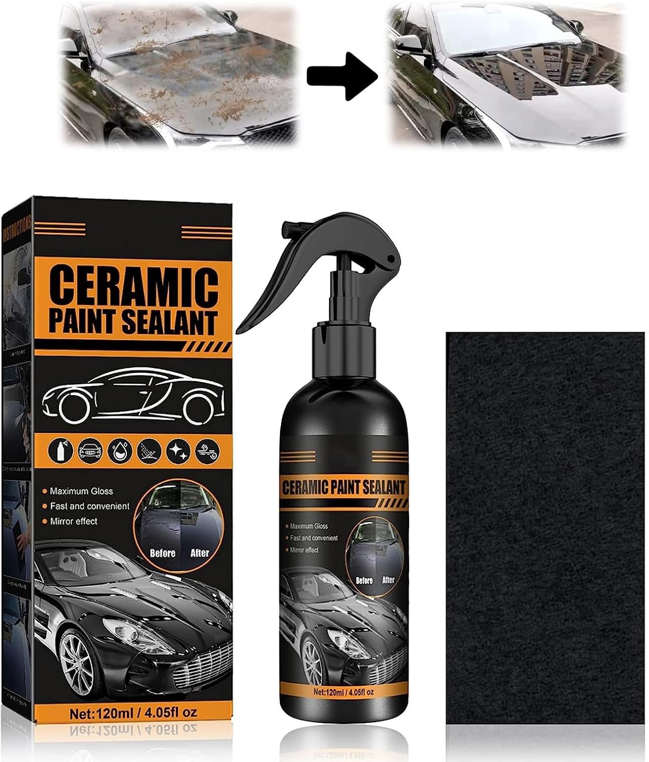 Amazon.com: 120 ml Ceramic Spray Coating Ceramic, Car Paint Sealant ...