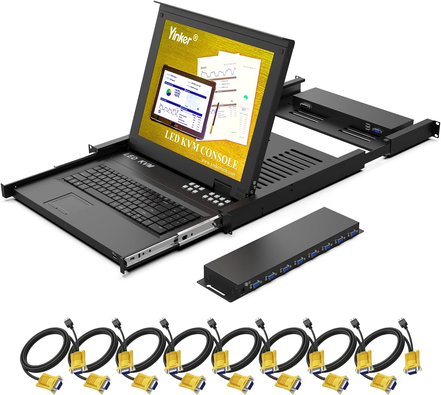 Amazon.com: Tripp Lite B021-000-19 KVM Rack Console 1U Rackmount w 19 ...