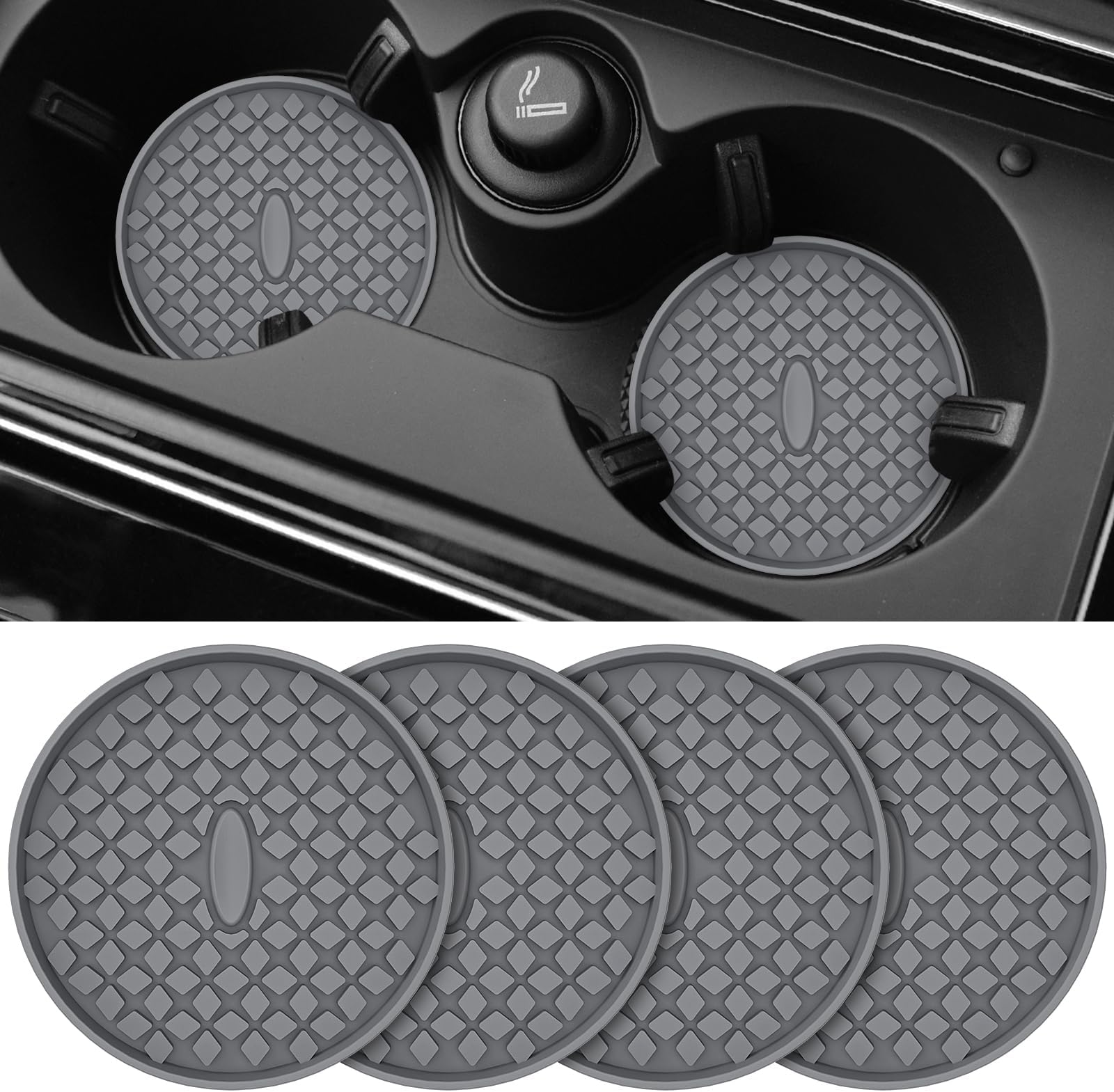 Amazon.com: ME.FAN Car Cup Coasters [4 Pack] Silicone Car Coasters/Cup ...