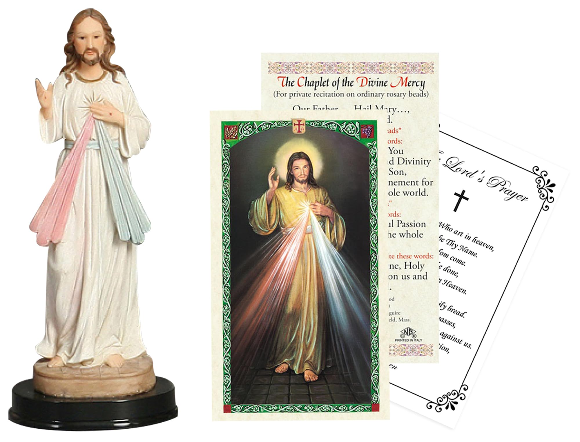 Buy Divine Mercy Statue - Laminated Divine Mercy Chet Prayer Card, The ...
