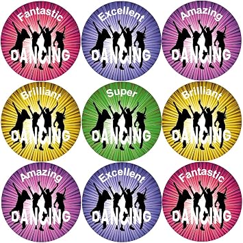 144 Dance Reward Stickers For Children, Teachers & Parents - Colourful ...