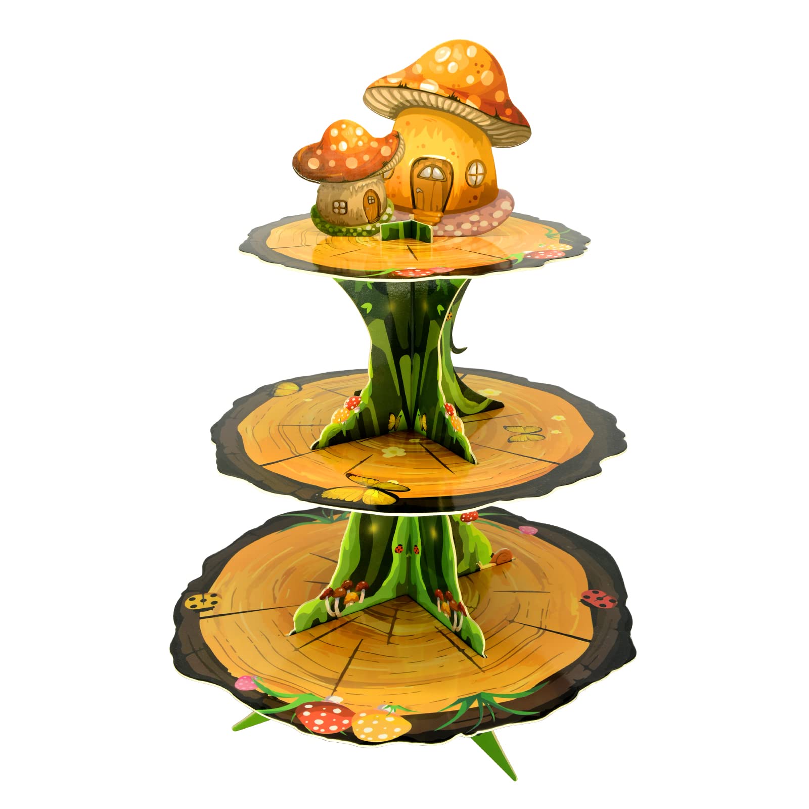Weepa Woodland Baby Shower Cupcake Stand 3 Tier Rustic Jungle ...