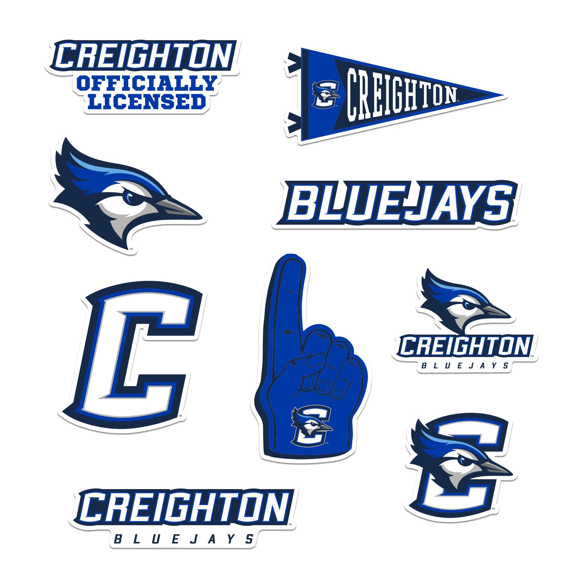 Amazon.com: Creighton University 8ct Vinyl Large Deluxe Stickers ...
