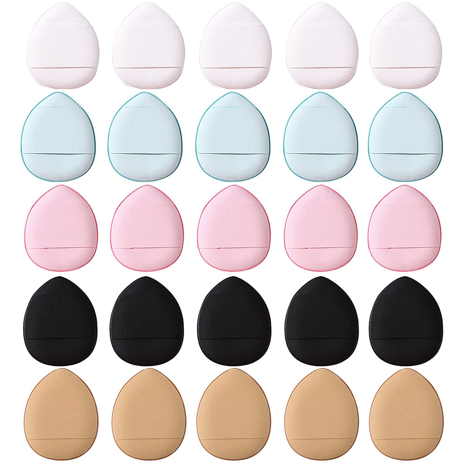 Amazon.com : SALOCY Finger Puff, 25 Pcs Finger Powder Puff Mini Makeup ...