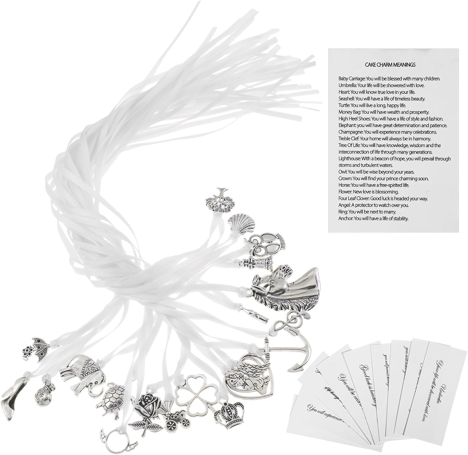 Amazon.com: Solsew 20 Pcs Coquette Cake Pulls on Ribbon Decorations ...