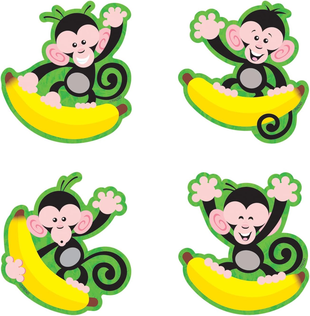TREND Monkeys and Bananas Mini Accents Variety Pack, Classroom Bulletin ...