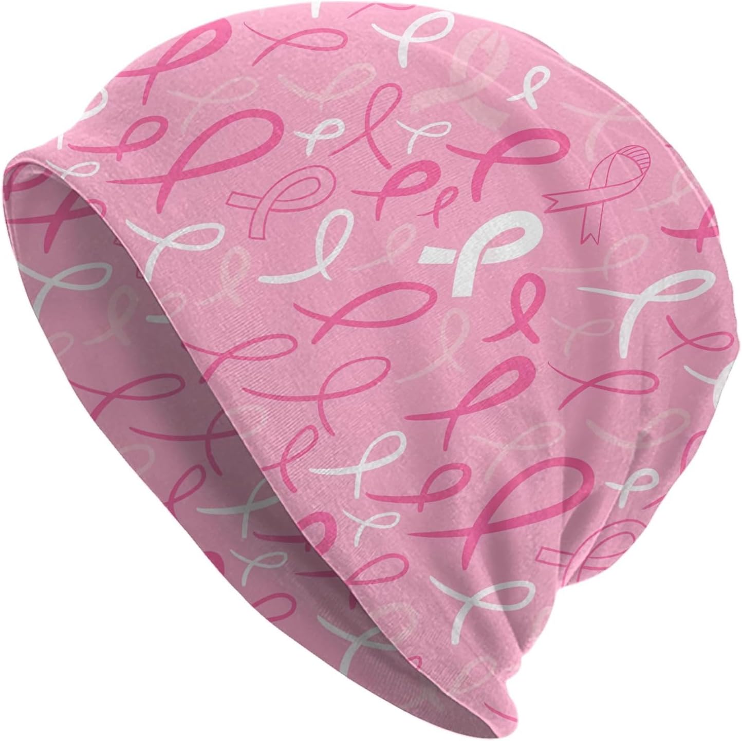 Amazon.com: Breast Cancer Beanie Chemo Hat Cancer Headwear Knitted Hats ...