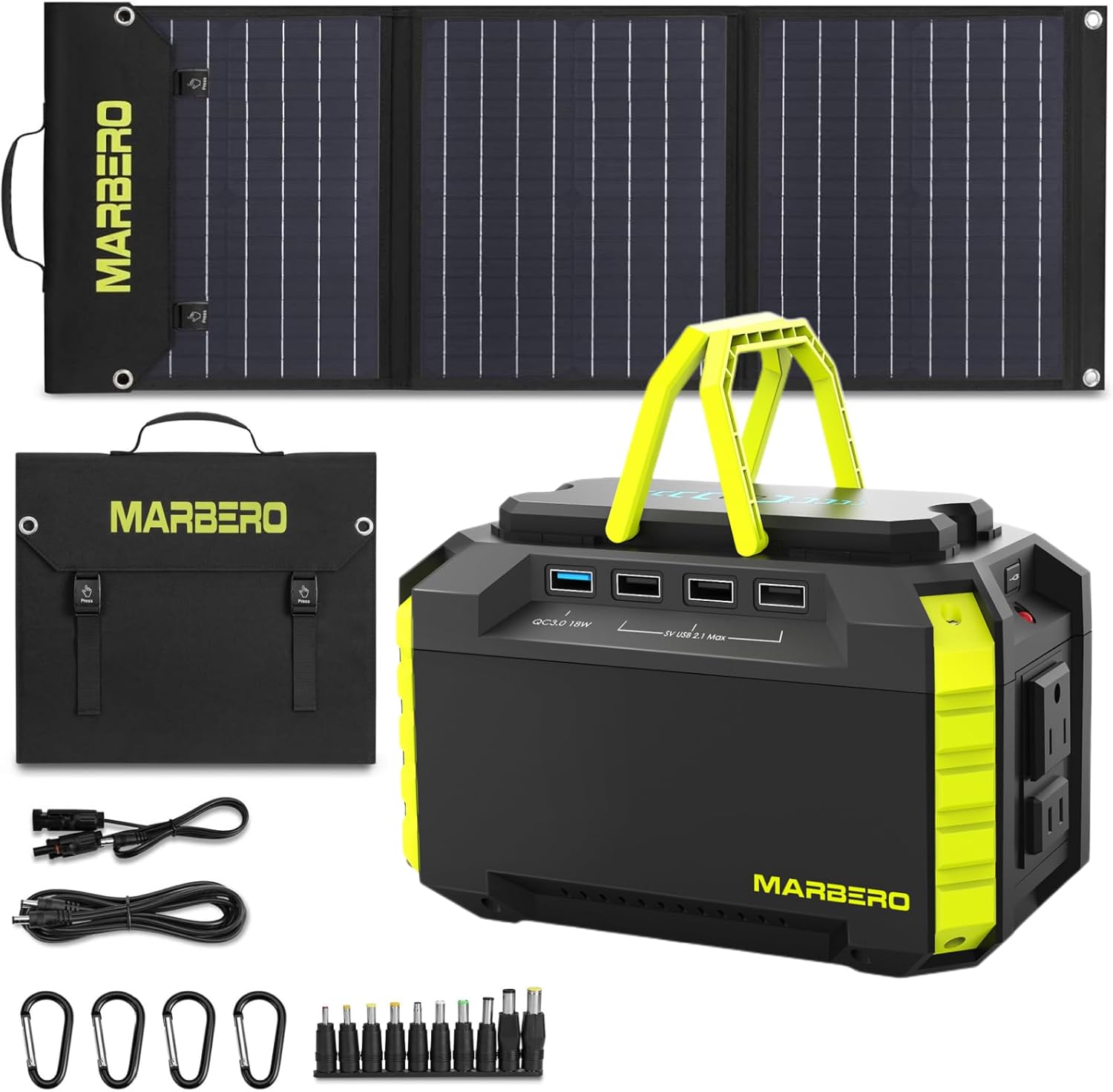 Amazon.com: MARBERO Solar Generator 150W Peak Portable Power Station ...