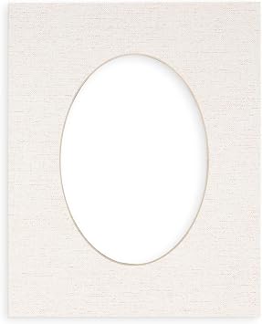 Amazon.com: 8x10 Mat Bevel Cut for 5x7 Photos - Precut White Linen ...
