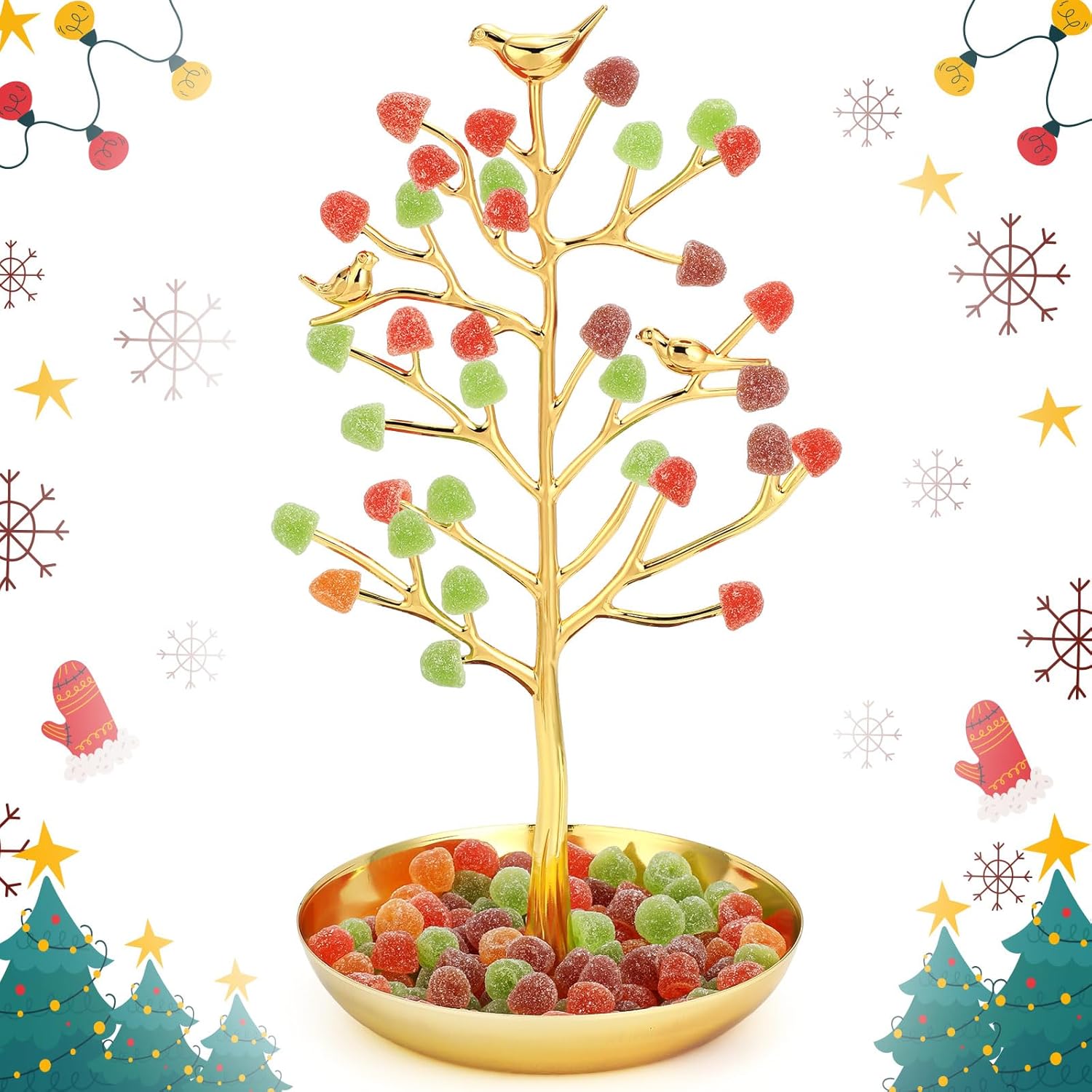 Amazon.com: Soaoo Festive Gumdrop Tree Christmas Nostalgic Gum Drops ...