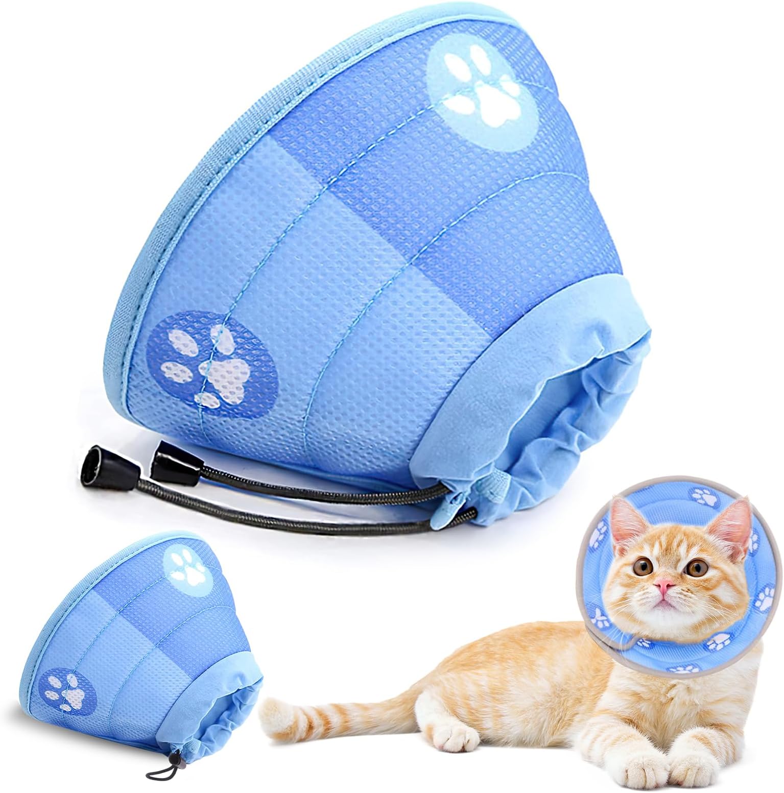 Cat Recovery Collar, Cat Cone Collar Soft, Soft Cone for Cat Small Dog ...