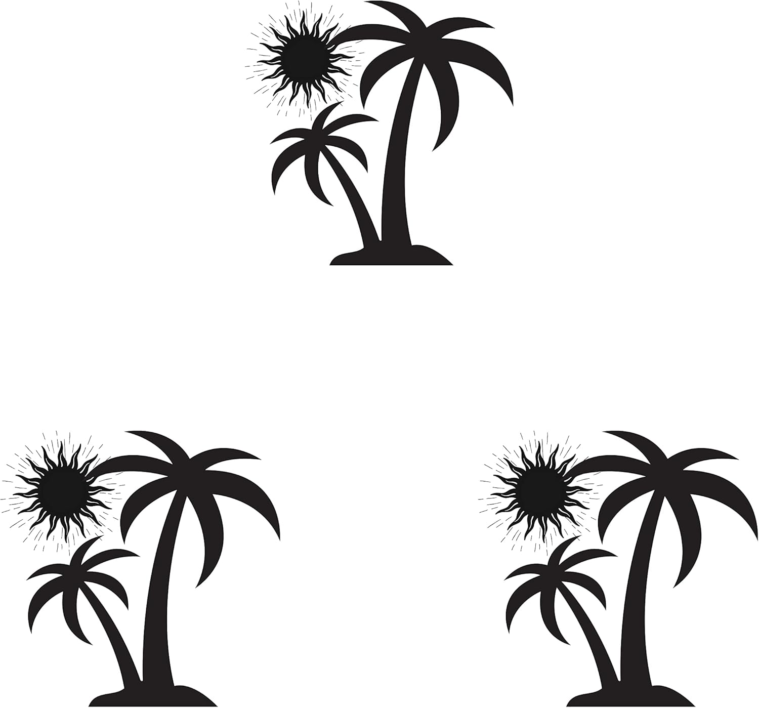Amazon.com - TreeArm Sunset Palm Tree Decal Vinyl Sticker,Tropical ...